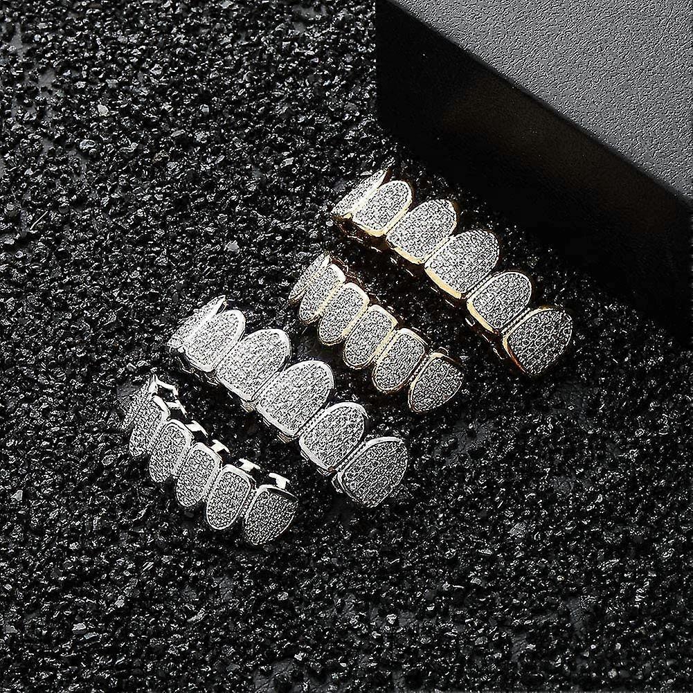 18k Gold Plated All Iced Out Luxury Cubic Zirconia Face Diamond Gold ...