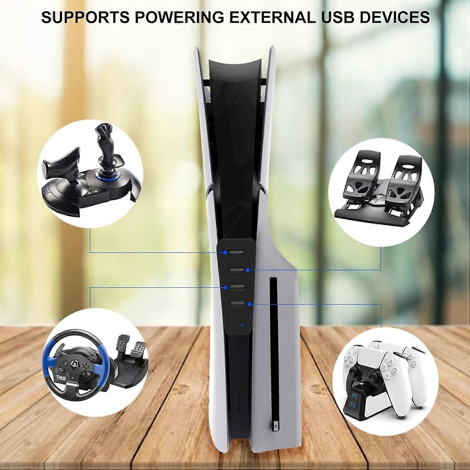 USB Hub for PS5 Slim Console, High-Speed Expansion Hub Charger Splitter ...