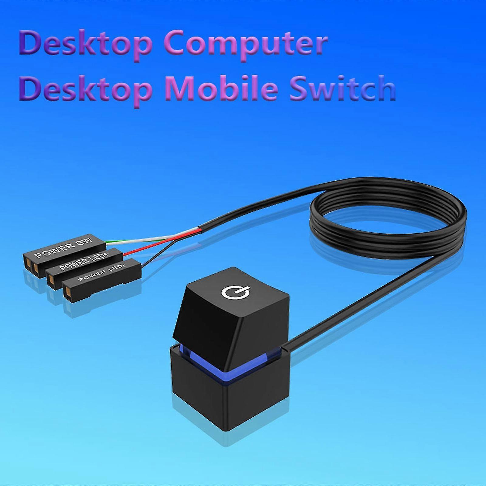 On/off Pc Power Button Switch Cable Portable Desktop Computer Led ...