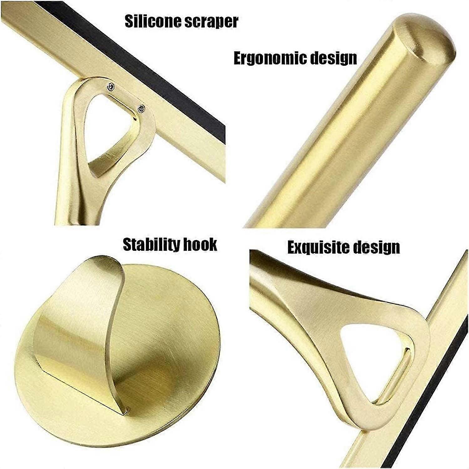 Shower Squeegee 8.8''gold Wiper Without Leaving Marks And Scratches ...