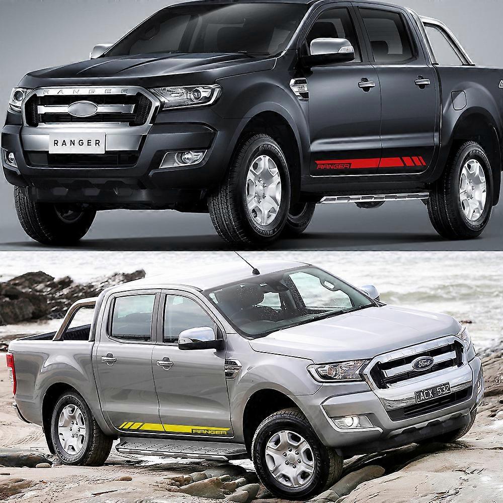 2pcs Car Side Door Stripe Stickers For Ford Ranger Raptor F150 Pickup ...