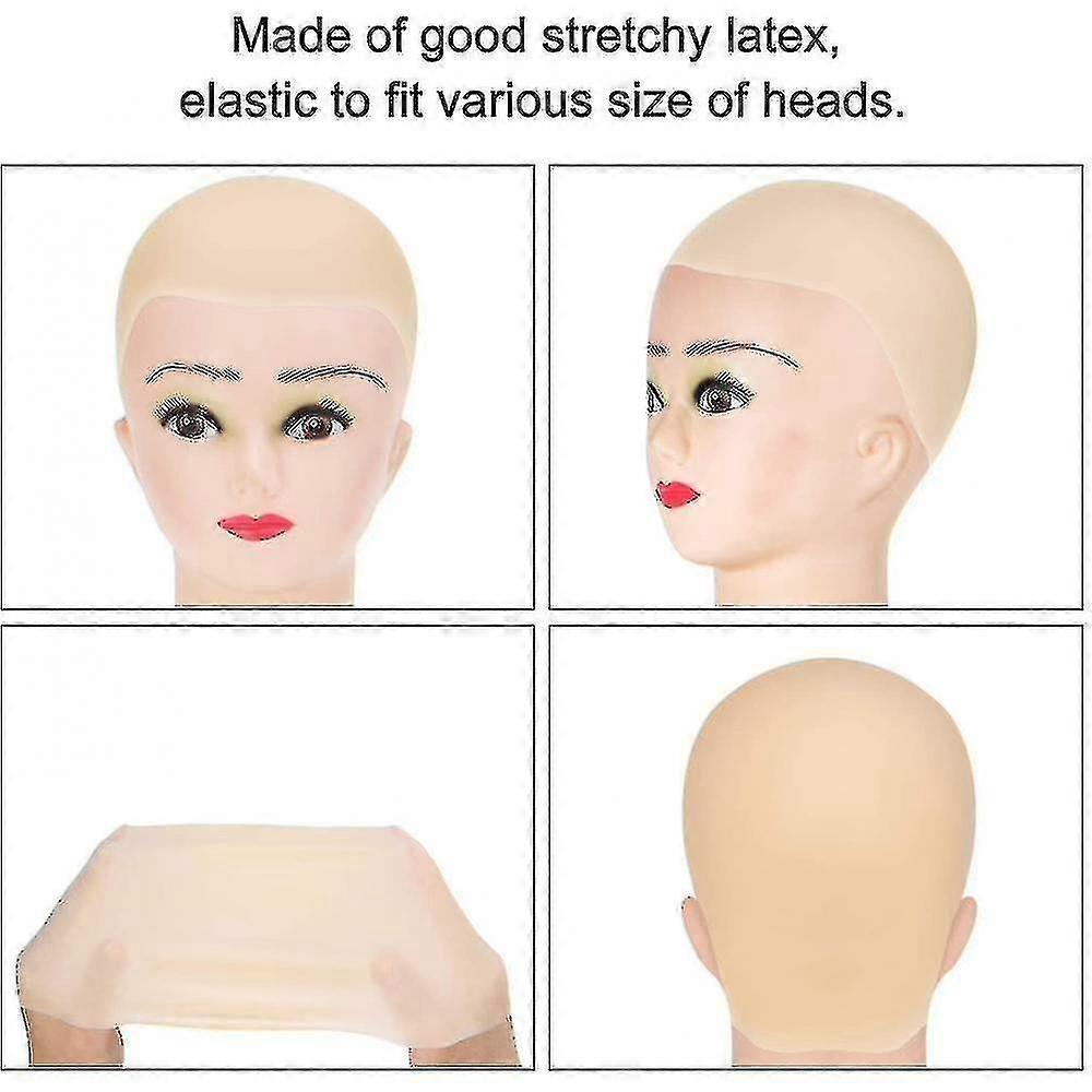 Bald Caps Latex Bald Cap For Adults Makeup Bald Head Wig Cap Costume ...