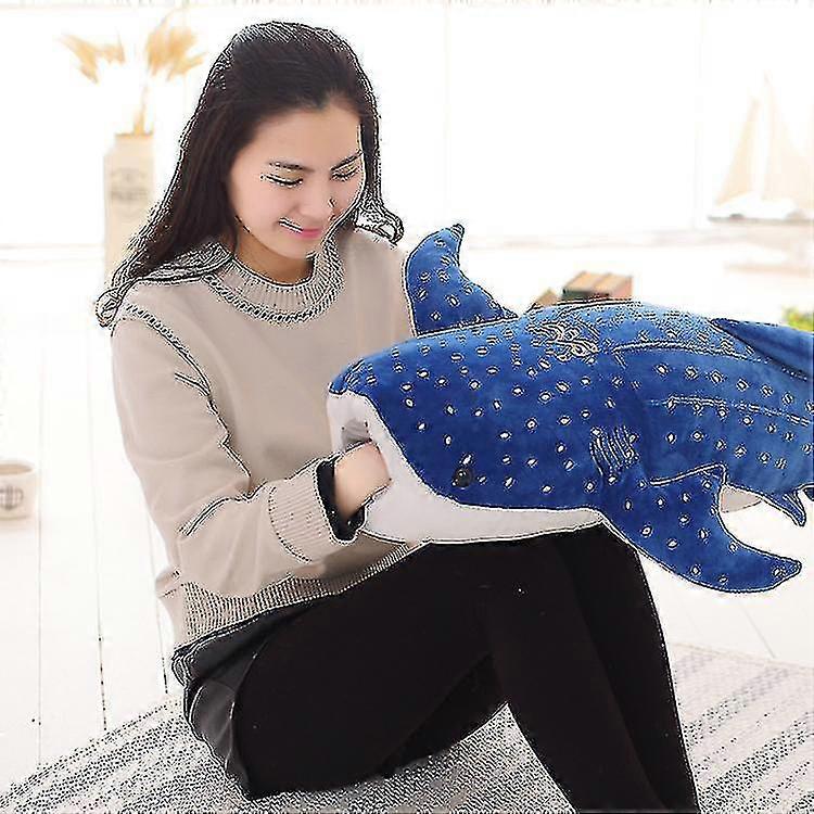 150cm Large Size Soft Shark Plush Toy Big Creative Blue Whale Stuffed ...