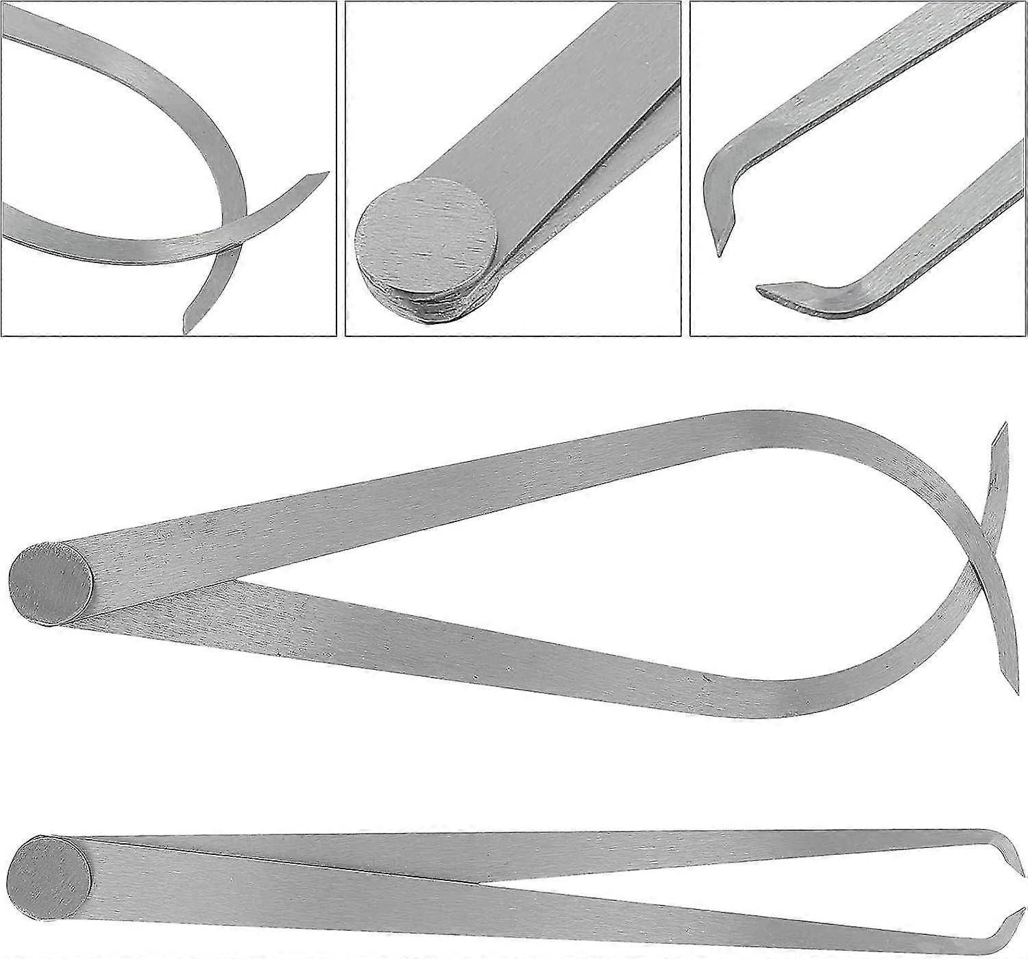 Machinist Tools Ceramics Tools 3pcs Stainless Steel Inside Modeling Caliper Modeling Inside ...