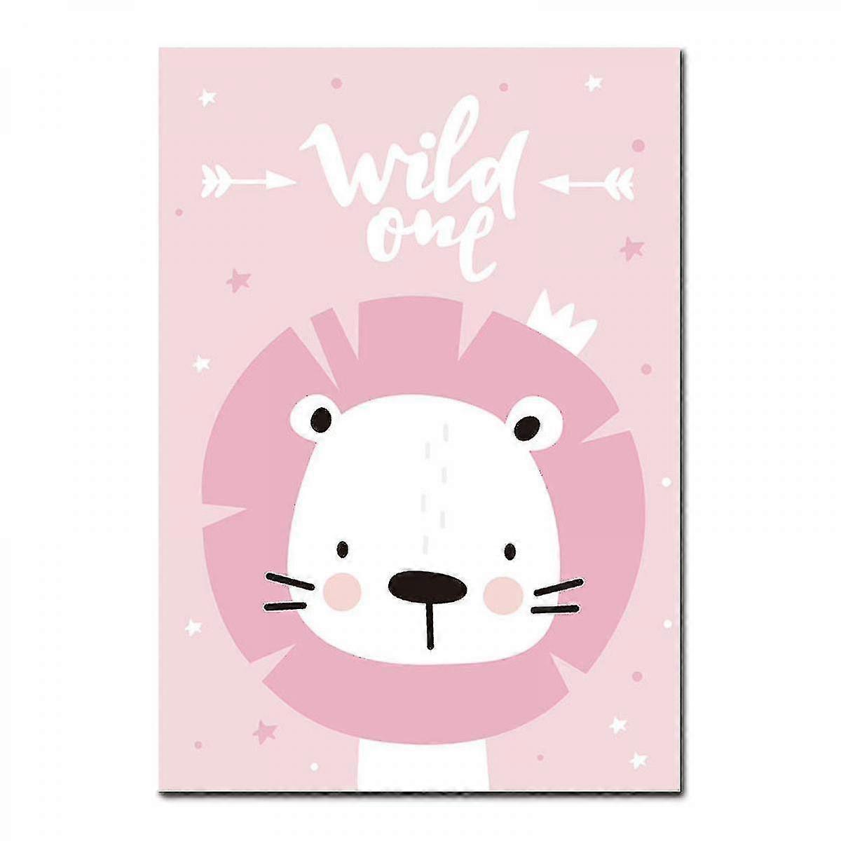 Unframed 3set Rosa Tecknad Duk Målning Bilder Bedårande Djurkonst Tryck ...