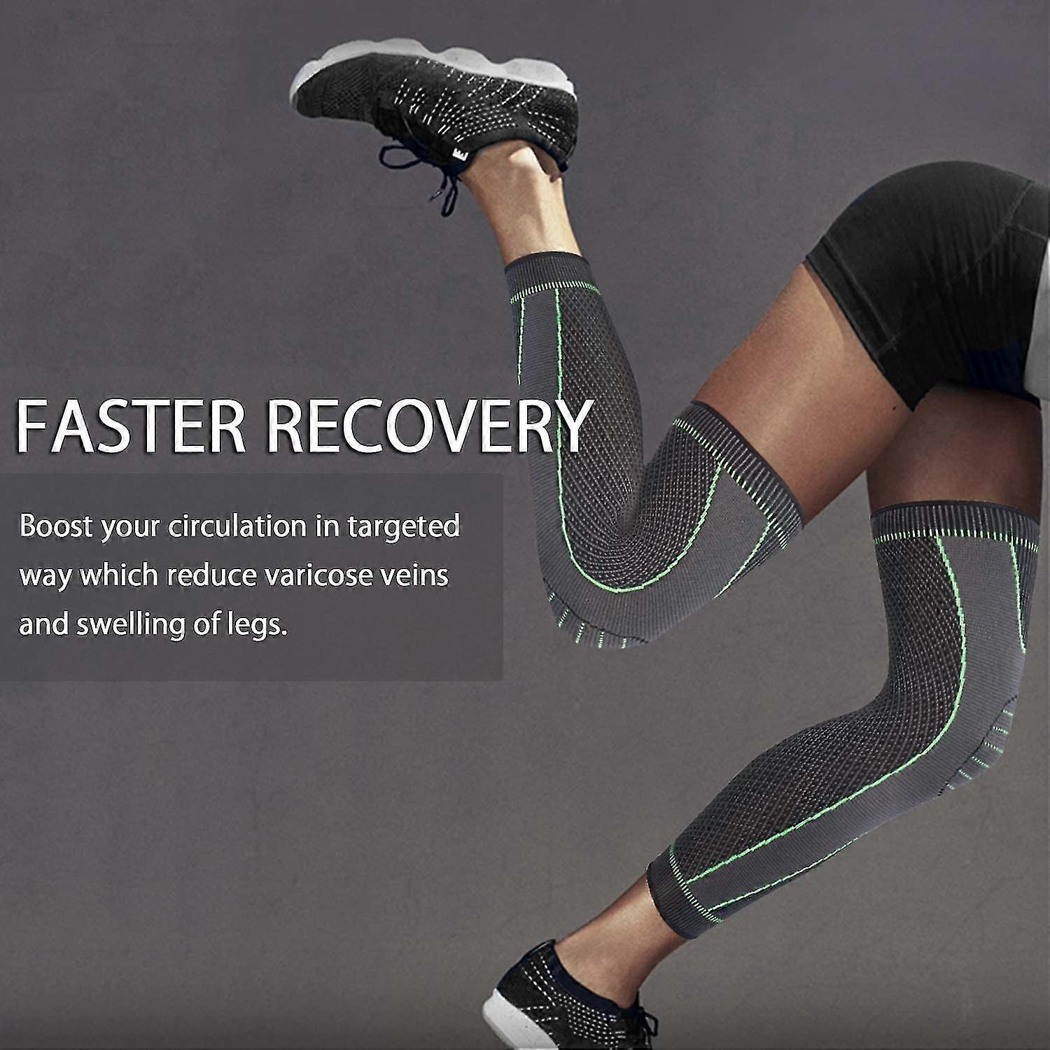 Full Leg Sleeve Compression Leg Sleeve Knee Sleeve Protects Legs ...