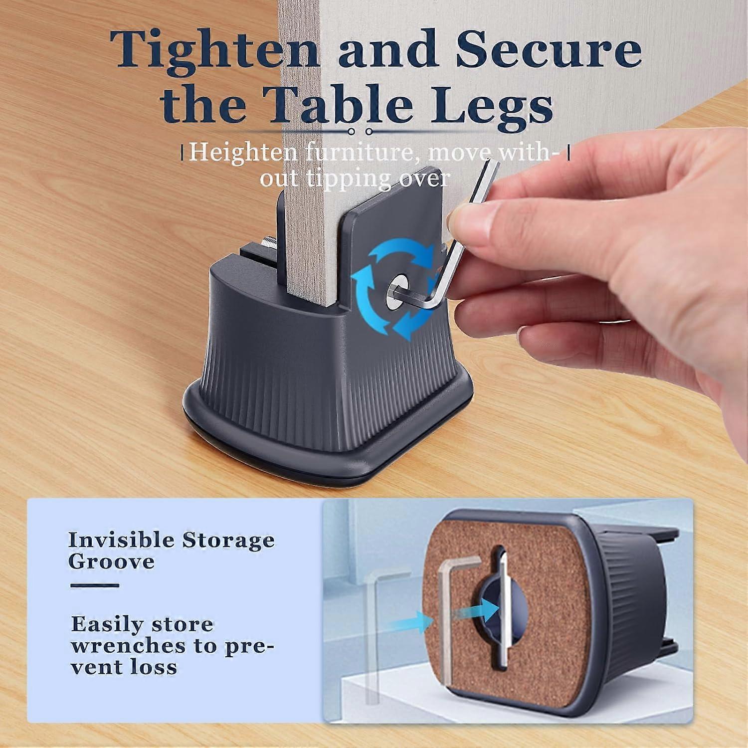 Adjustable Screw Clamp, Furniture Risers 2 Inches, Heavy Duty Table ...