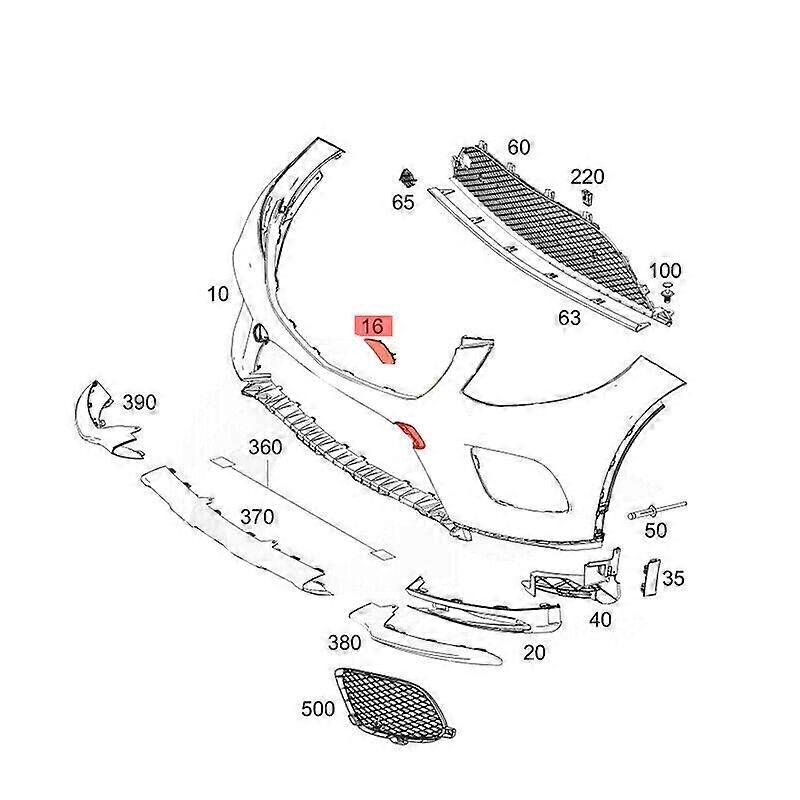 Pair Front Bumper Tow Hook Cover Eye Cap For Mercedes W166 C292 X166 ...