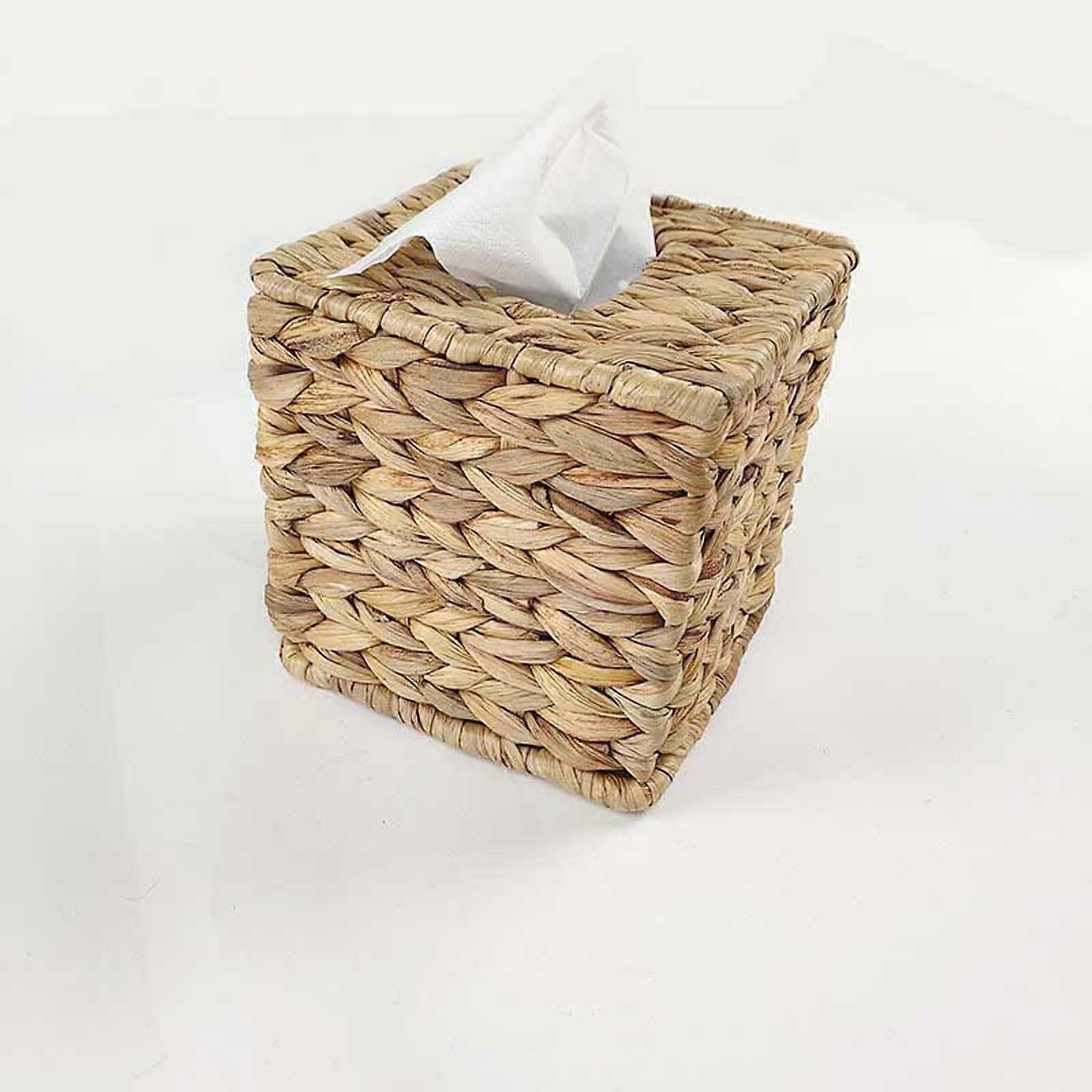 Storage Boxes Grass Tissue Box Straw Woven Style Removable Tissue Paper ...