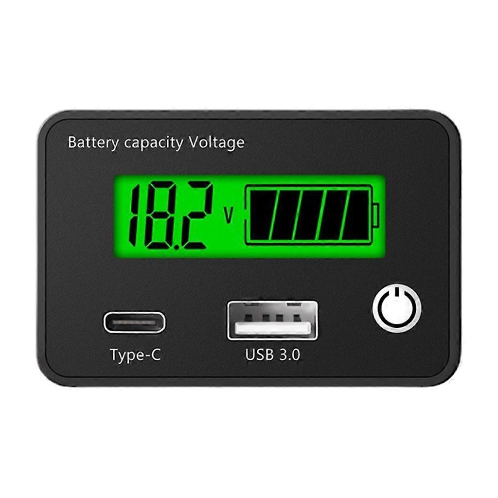 12V/24V Battery Capacity Indicator Voltage Meter with LCD Display ...
