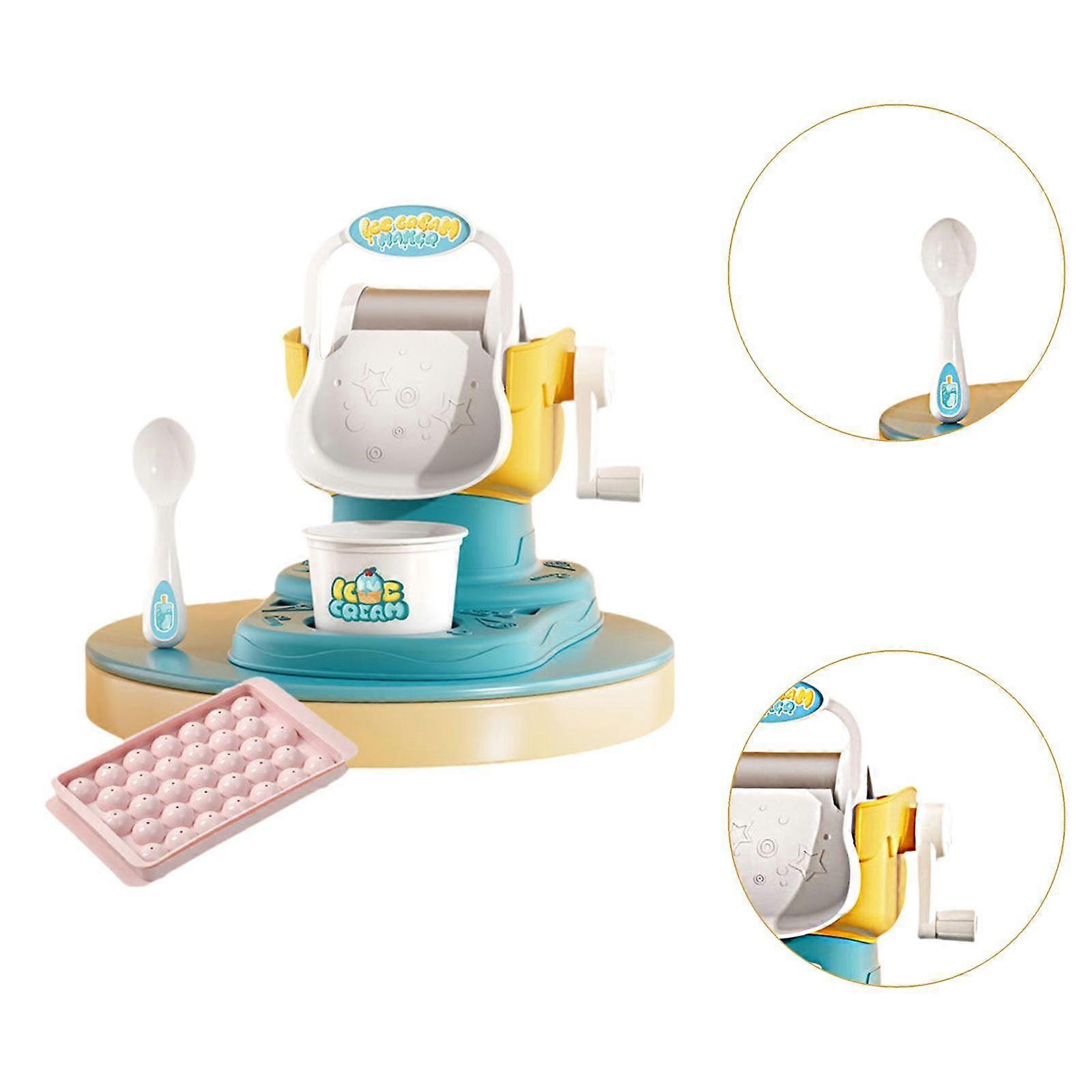 Ice Cream Maker for Kid Manual Edible Ice Toy Set for Children Birthday ...
