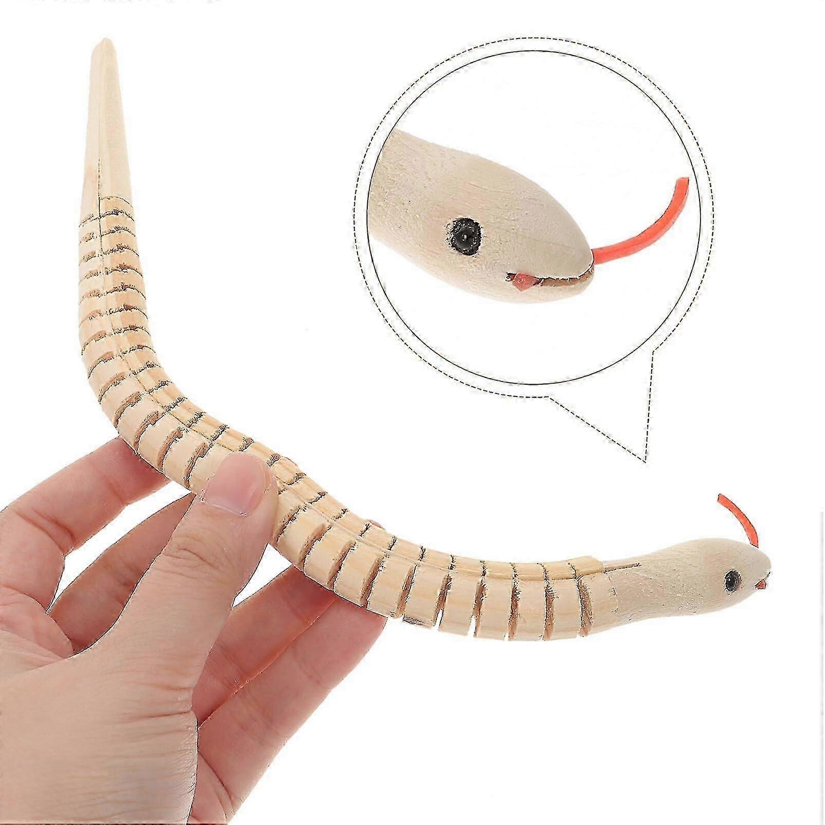 30cm Wood Snake, 10 Pieces Oscillating Snake Connected Flexible Wood ...