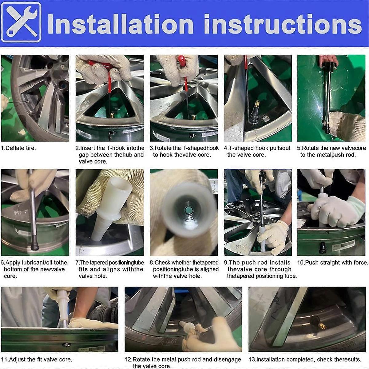 Quick Change Tire Valve Tool Kit, Tire Valve Stem Core Quick Change ...