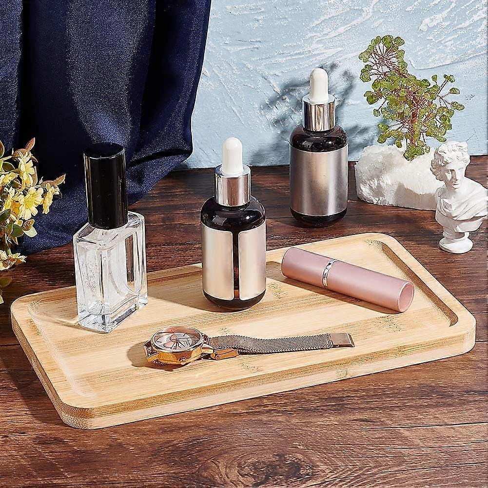 Bamboo Tray 9.8x5.5 Bamboo Serving Tray Portable Rectangle Wooden Tray ...