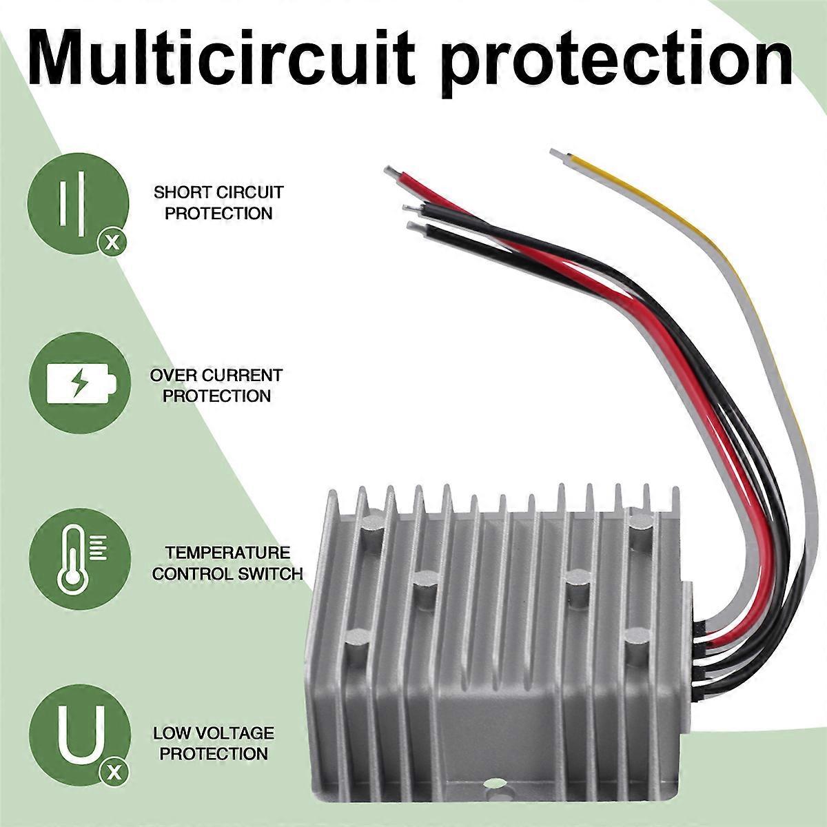 8V-40V to 12V 10A Battery Regulator Boost Buck DC Converter 12V Regulator Power Converter ...