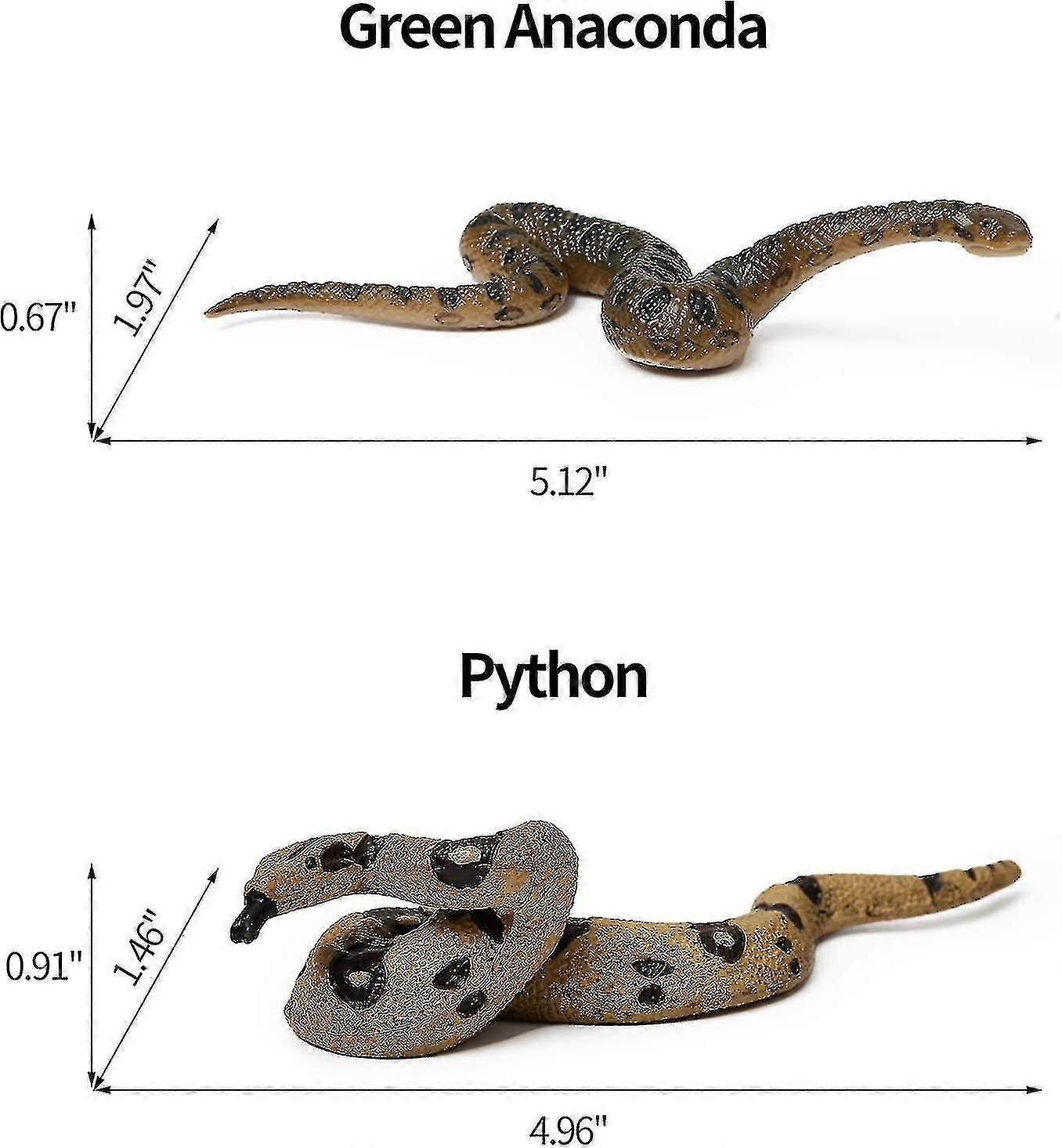 8pcs Fake Snake Toy Figurines Realistic Fake Snake Prank Rubber Snake ...