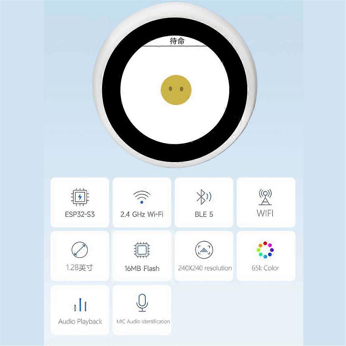 AI Voice Chat Robot ESP32 S3 N16R8 Development Board 1.28 Inch LCD ...