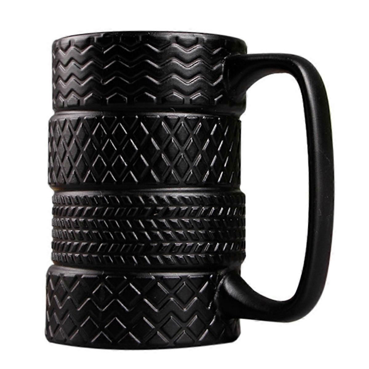 Funny Ceramic Tire Mugs 500ML Capacity Coffee Mug Breakfast Cereal Milk ...