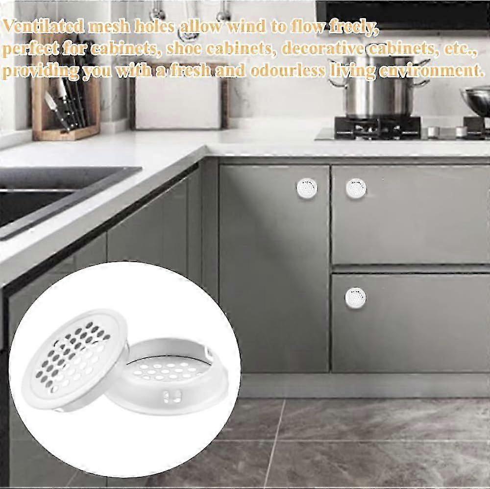 20PCS White Ventilation Grille, 35mm Round Air Vent Grille, Stainless ...