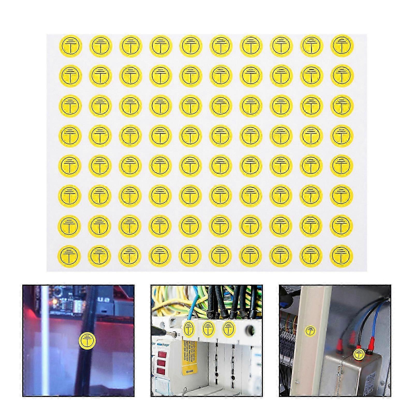 800pcs Grounding Symbol Signs Grounding Symbols Stickers Protective ...