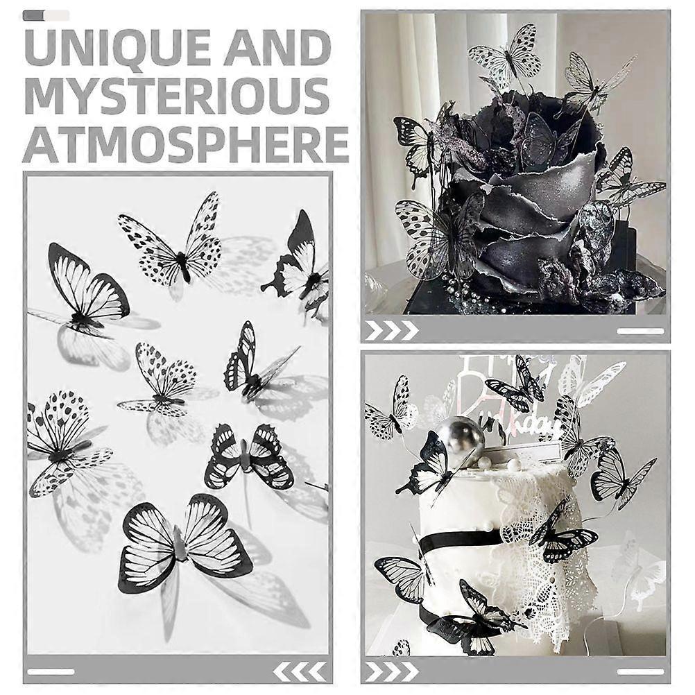 36pcs Butterflies Dessert Toppers Decorative Cupcake Toppers Cake ...