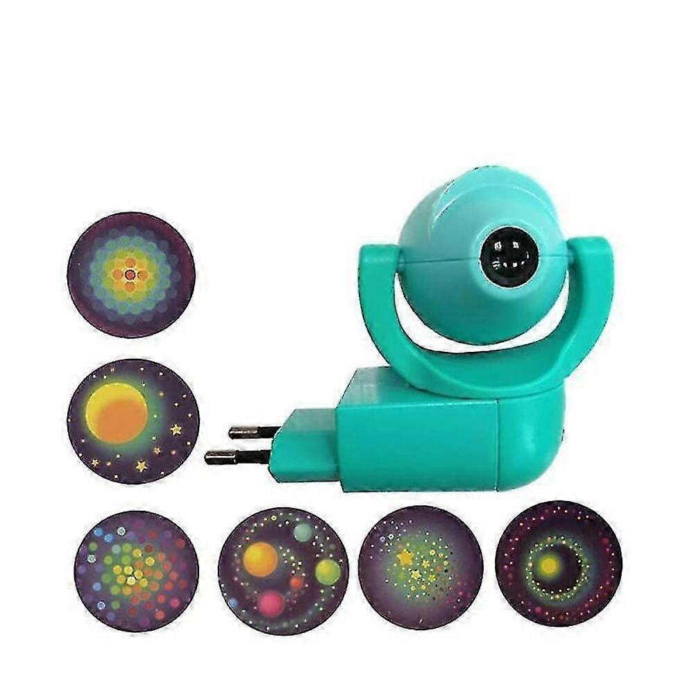 (Blue)Star Moon Animal Projector LED Projector 6 Images Sensor EU Plug ...