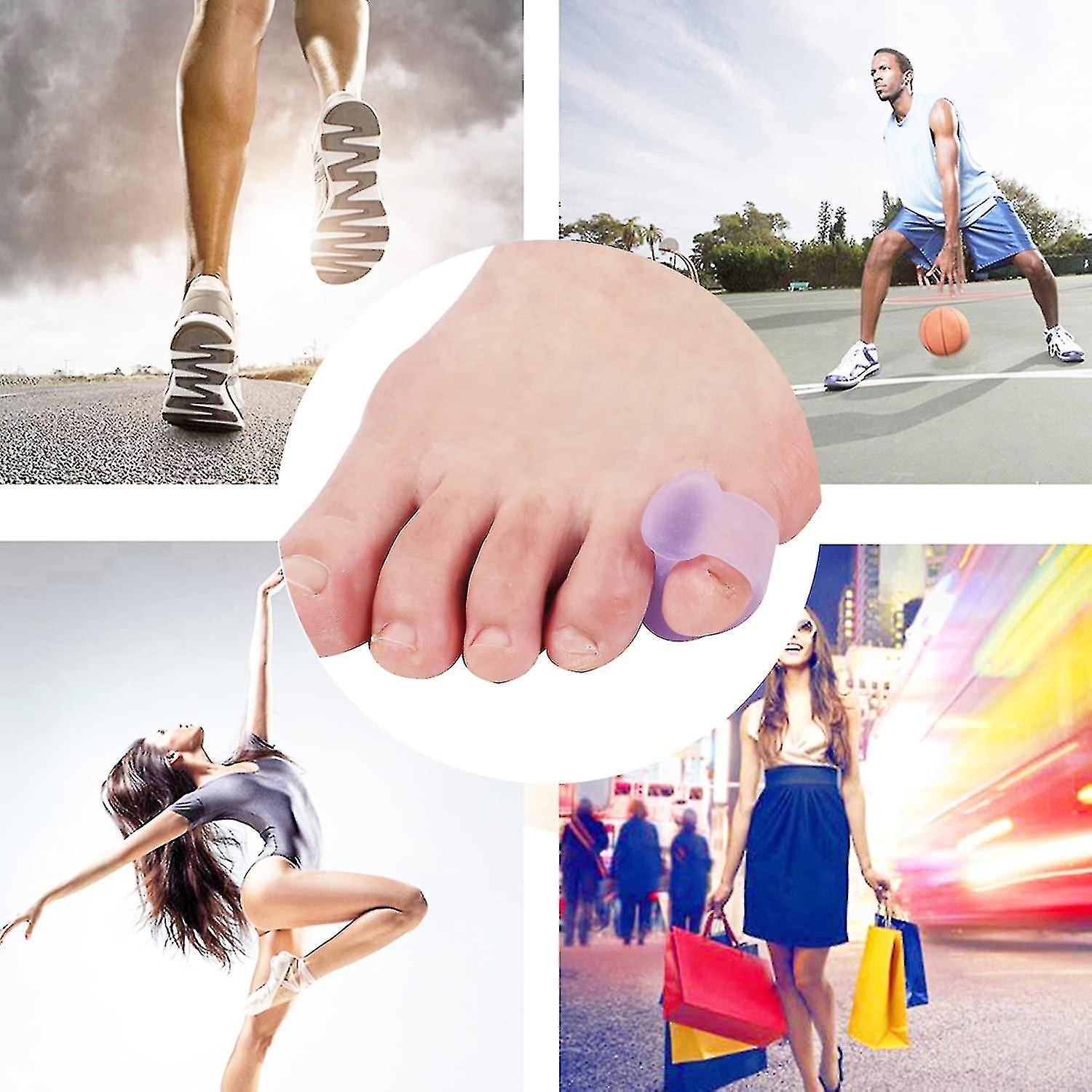 10-pack Little Toe Splint, Gel Toe Separator, Little Toe Straightener ...