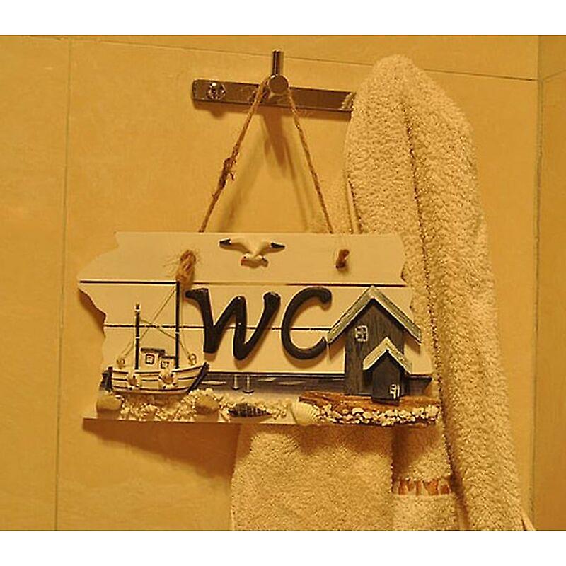 Door Plaque Wooden Pictogram Toilet Sign Toilet Sign Wooden Toilet ...