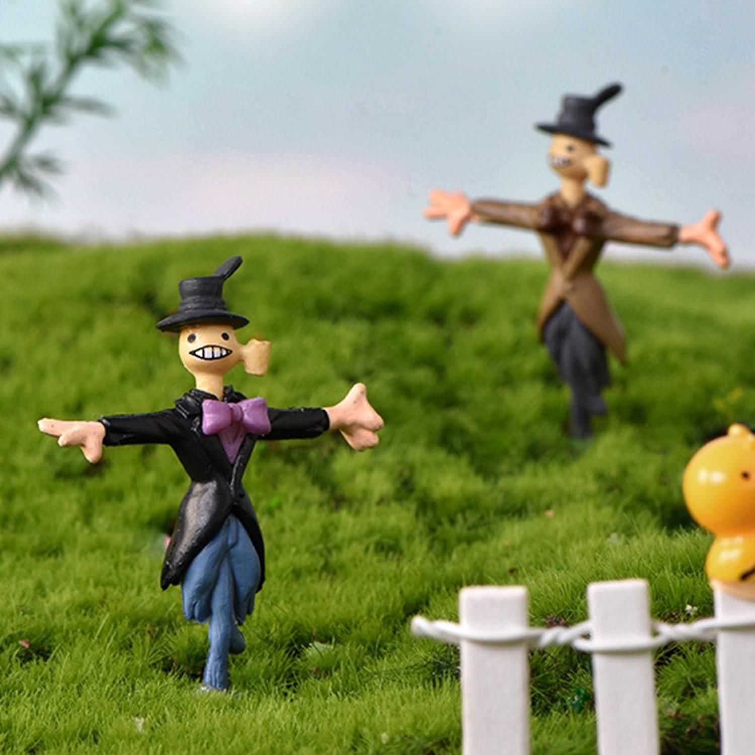 ZHOUBA Mini Scarecrow Multi-color Grinning Face Ornamental Rustic ...