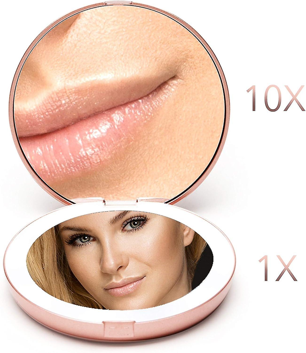 Fancii Led Lighted Travel Makeup Mirror, 1x/10x Magnification ...