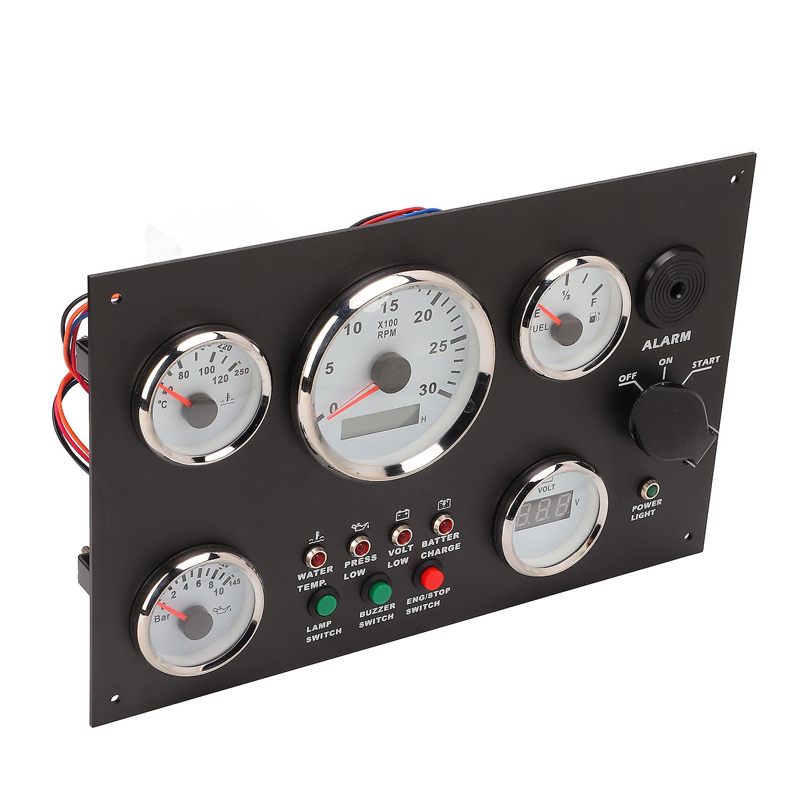 Engine Dash Instrument Panel with Engine Speed Oil Level Pressure Water ...