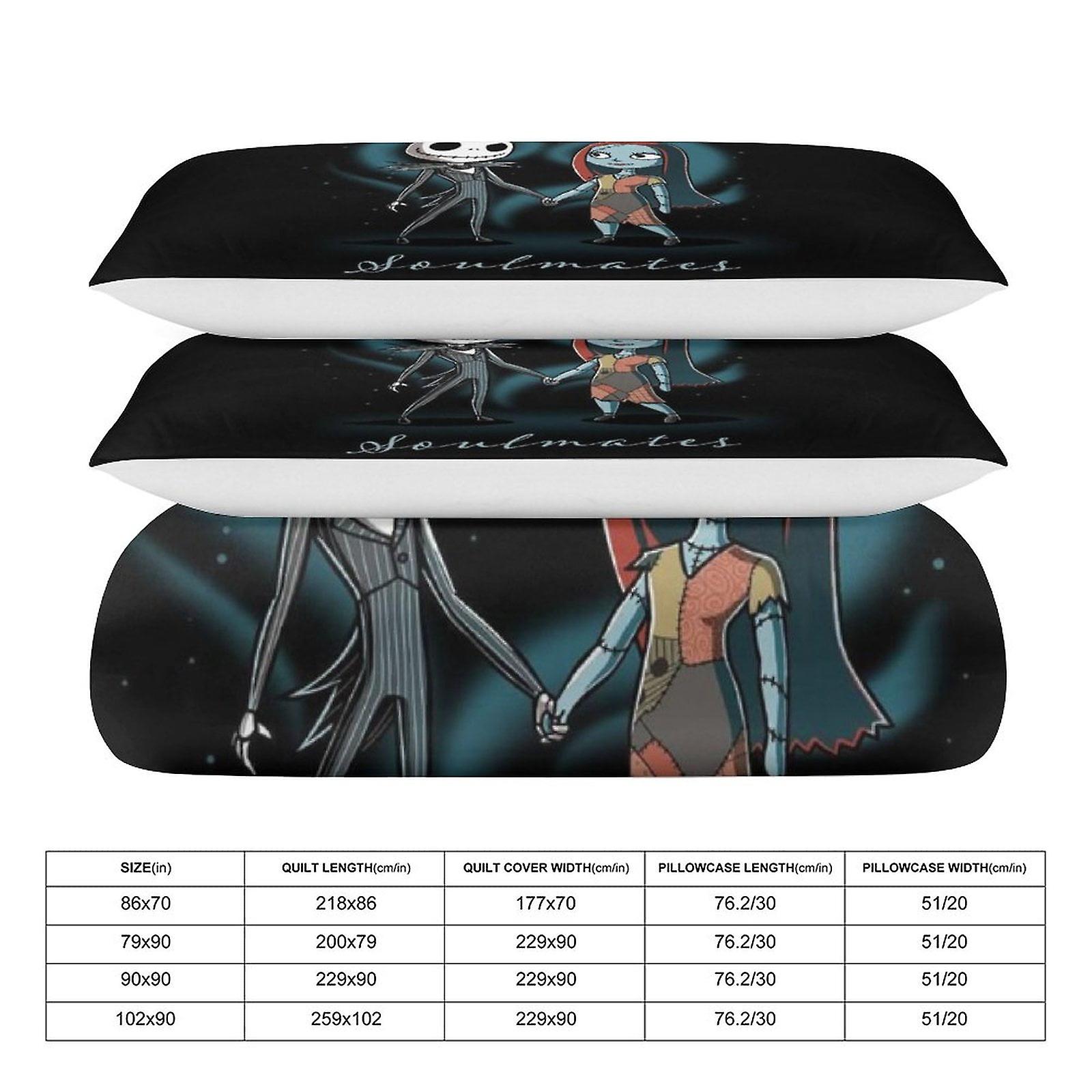 Animation The Nightmare Before Christmas 3 Piece Bedding Sets Decor ...