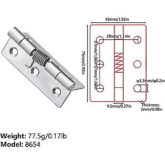 2PCS Self-Closing Spring Hinges, Stainless Steel Spring Door Hinges ...