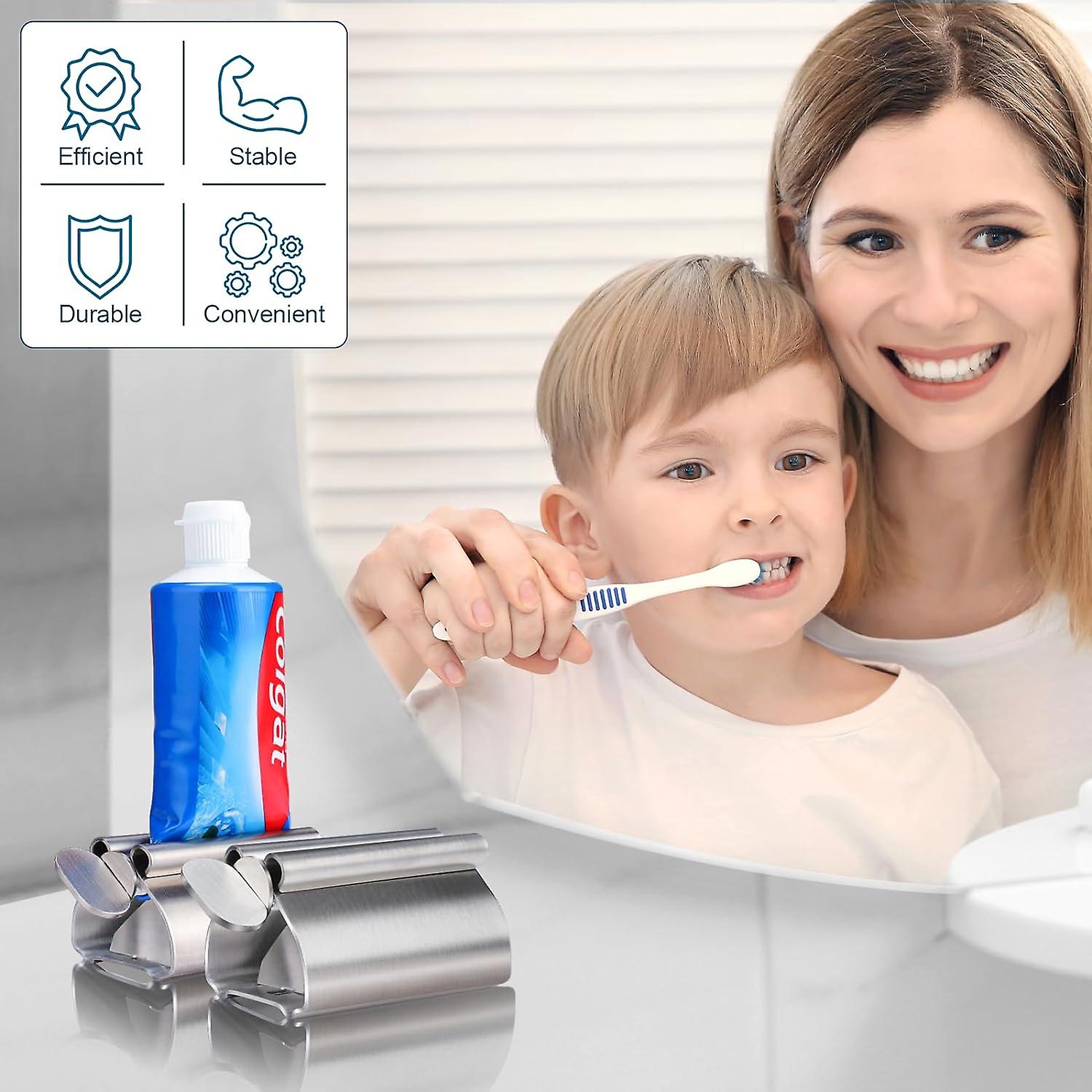 2 Pack Toothpaste Tube Squeezer, Stainless Steel Rolling Tube ...
