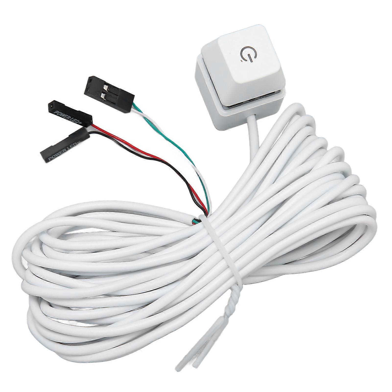 PC Power Switch White Mechanical Key Blue Switch Backlit Plug and Play ...