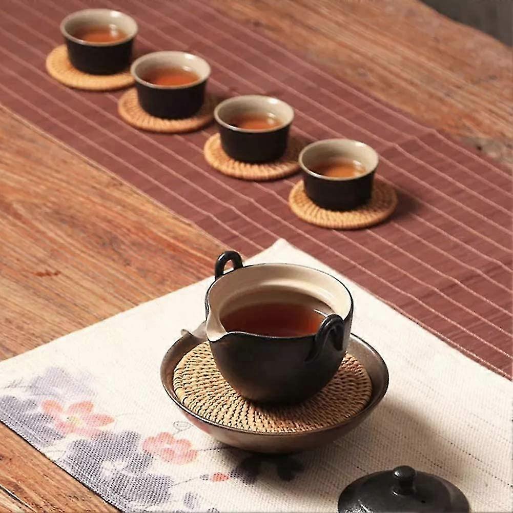 Rattan Coasters, Handmade Rattan Drink Coasters For Wine, Glass, Tea ...
