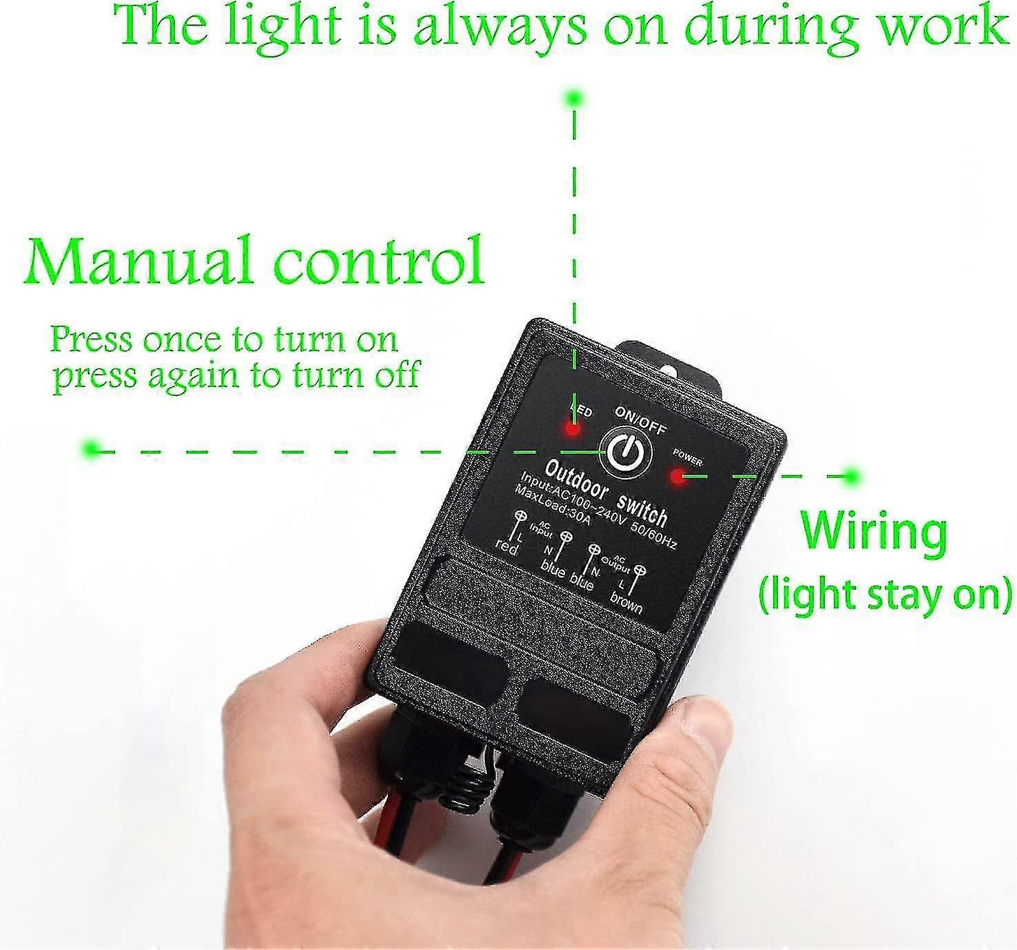 IP65 Waterproof Wireless Remote Switch, AC 110V/220V/230V/240V RF ...