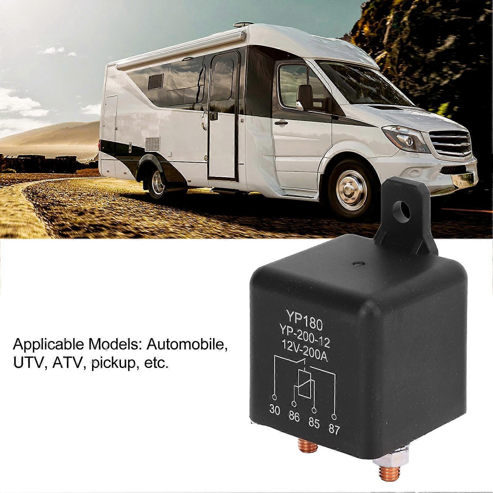 2 Sets 12V Starter Relay Switch 4Pin 200A SPST Heavy Duty Relay ...