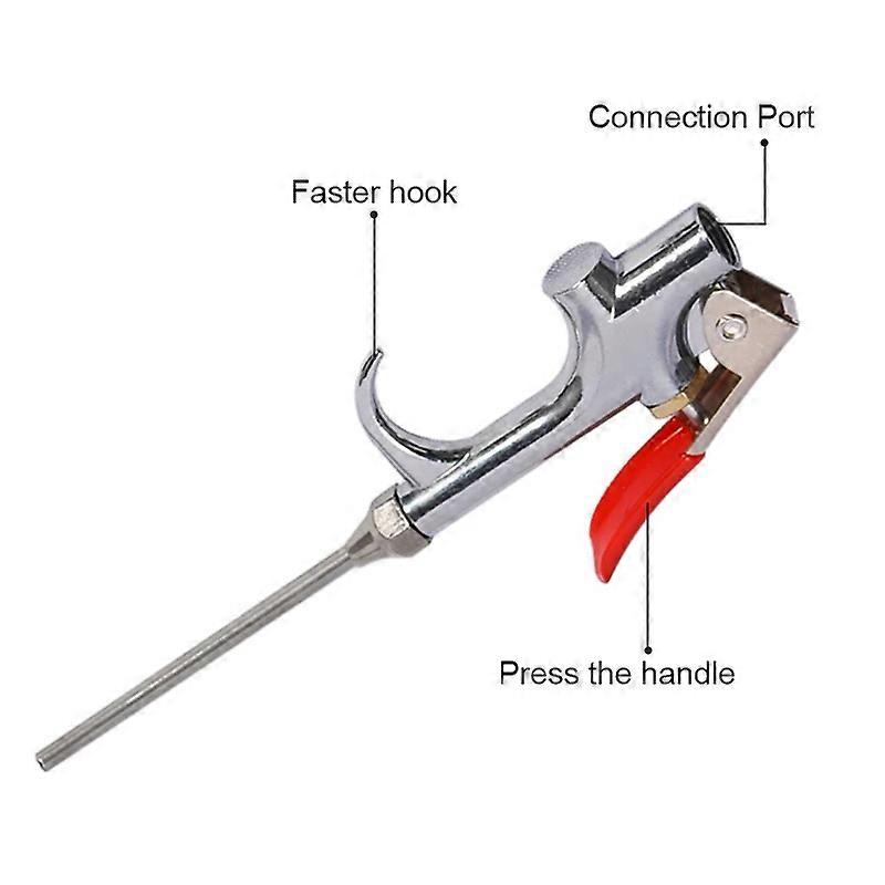 5pcs/set Air Compressor Blow Gun Metal Tool Duster Nozzle Npt Air Inlet ...