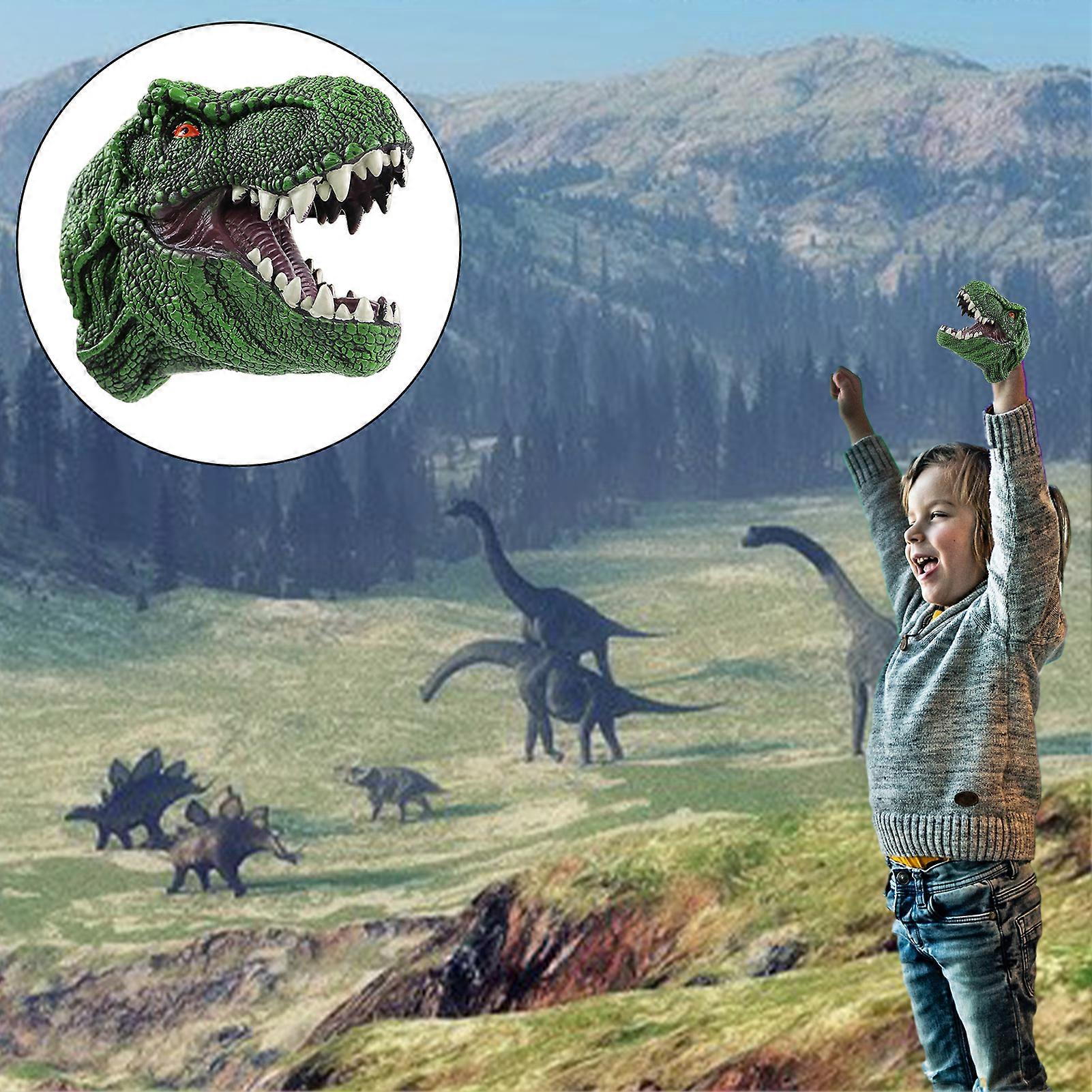 Dinosaur Puppet Realistic Dinosaur Head Hand Puppets Toy Flexible ...