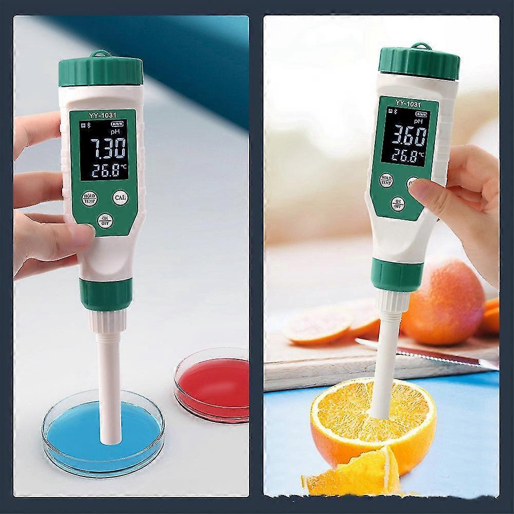 Water Ph Meter Dough Skin Acid-base Test Tools Bluetooth Lcd Digital ...