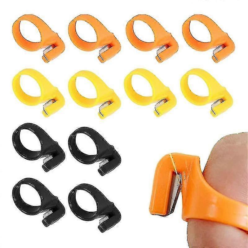 12pcs Finger Blade Needle Craft Home Plastic Thimble Sewing Ring Thread ...