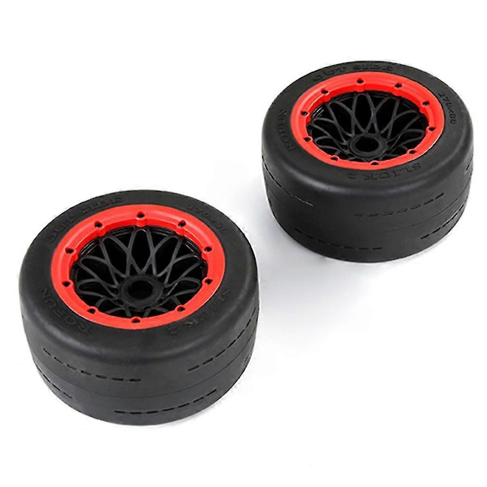 New Upgrade Bald Tire Rear Tire Assembly Set For 1/5 Hpi Rovan Rofun Km ...