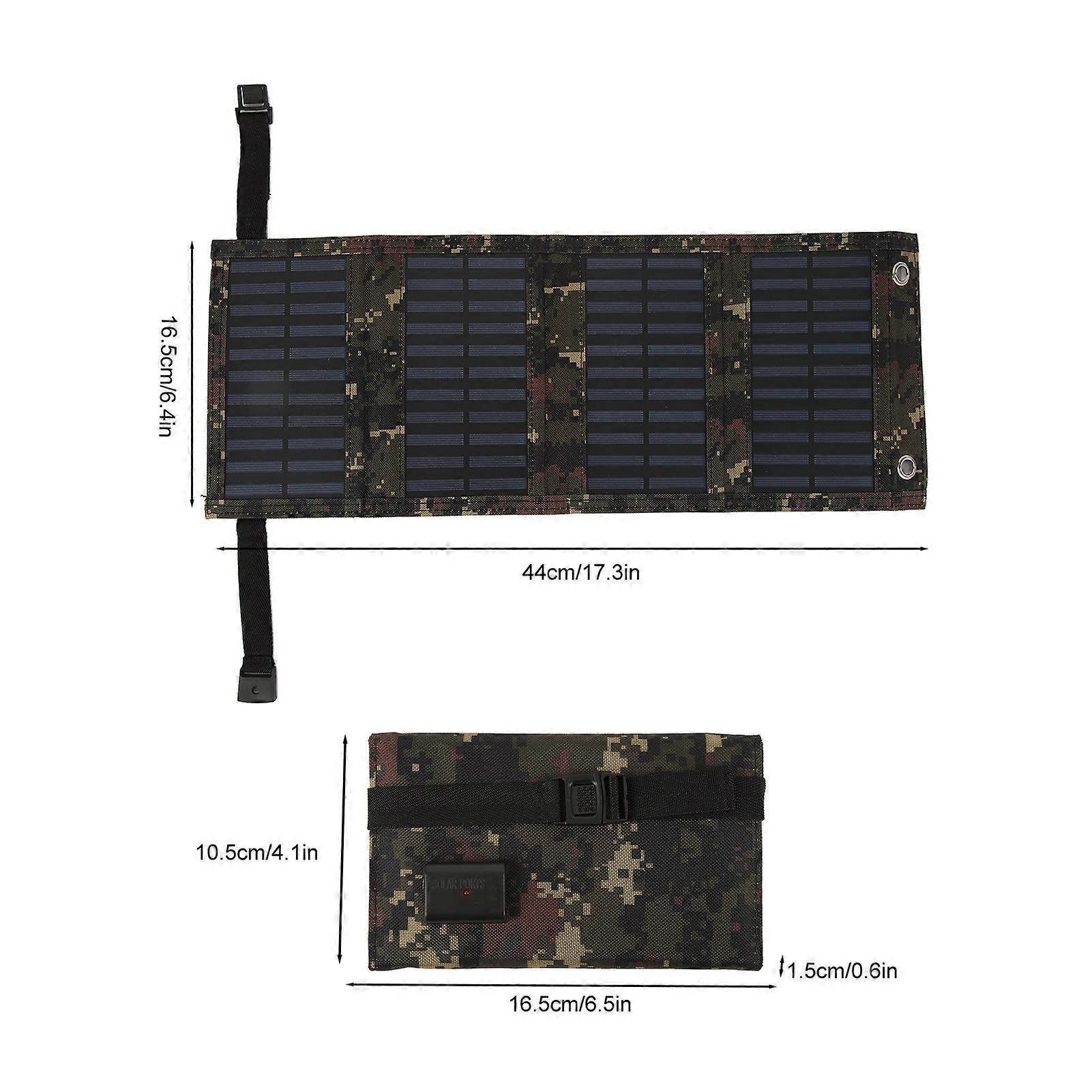Folding Solar Panel with USB Port 5.5V 20W Monocrystalline High ...