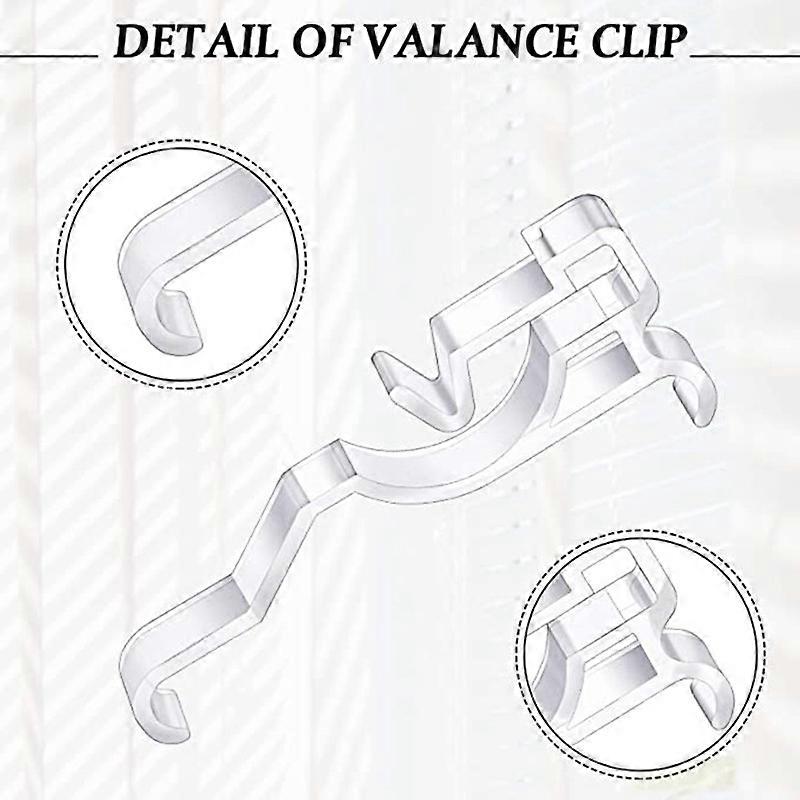 Valance Clips 12pcs 2.5" Clear Plastic Hidden Retainer Holder ...