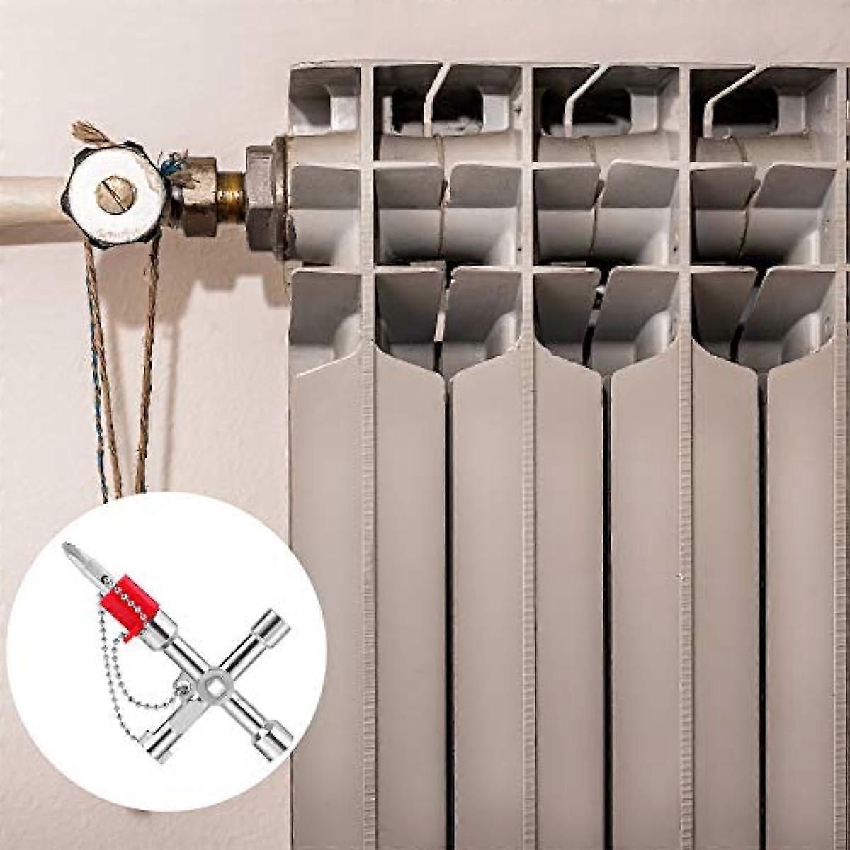 URATOT 7-in-1 Radiator Keys Metal Square Opening Keys Meter Box ...