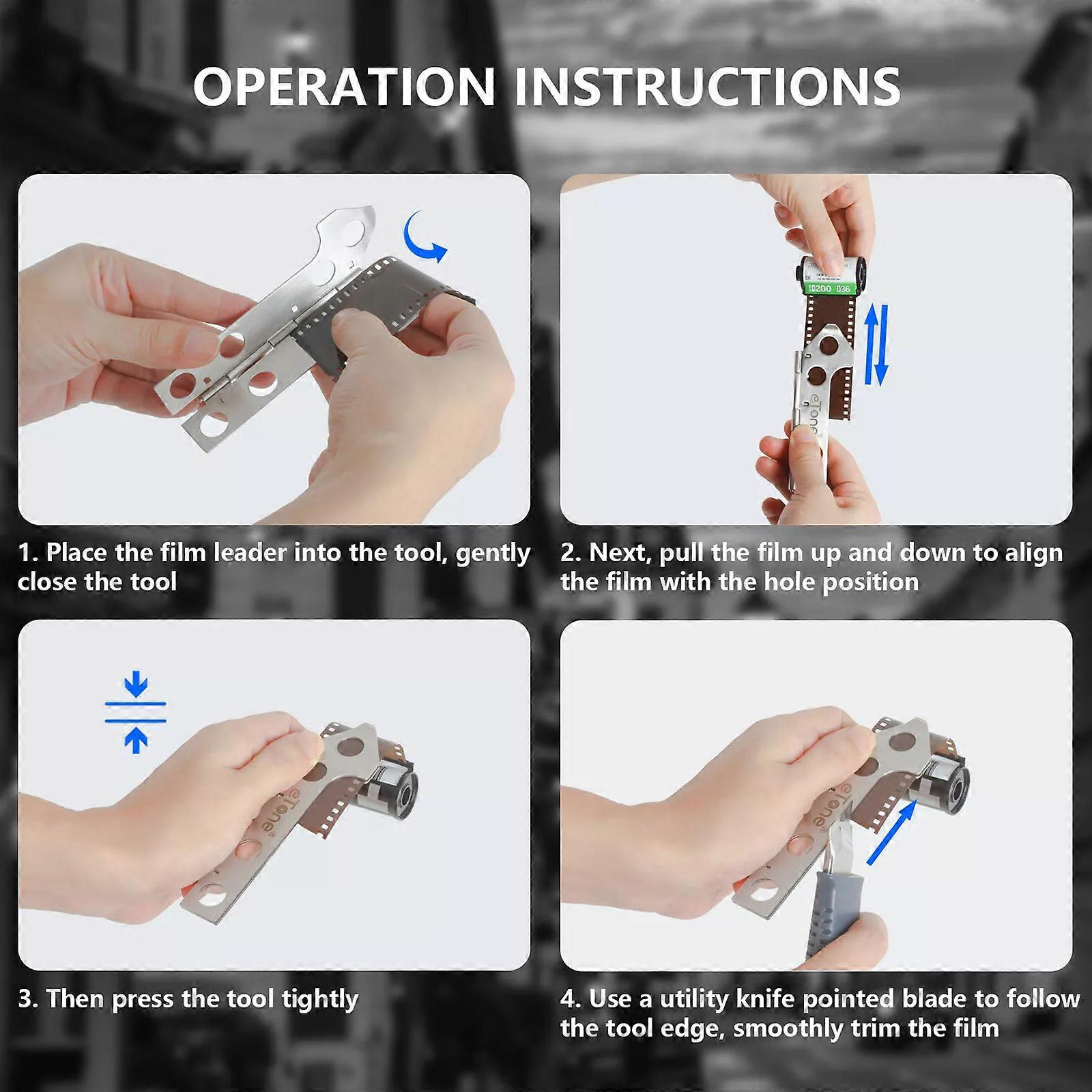 2 in 1 4cm/10cm Film Leader Trimming Cutting Template Tool For Leica ...