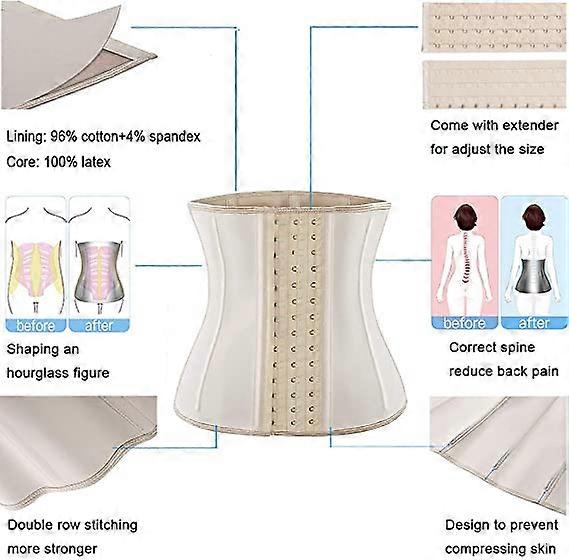 Waist Trainer for Women Corset Cincher Body Shaper Girdle Trimmer with ...