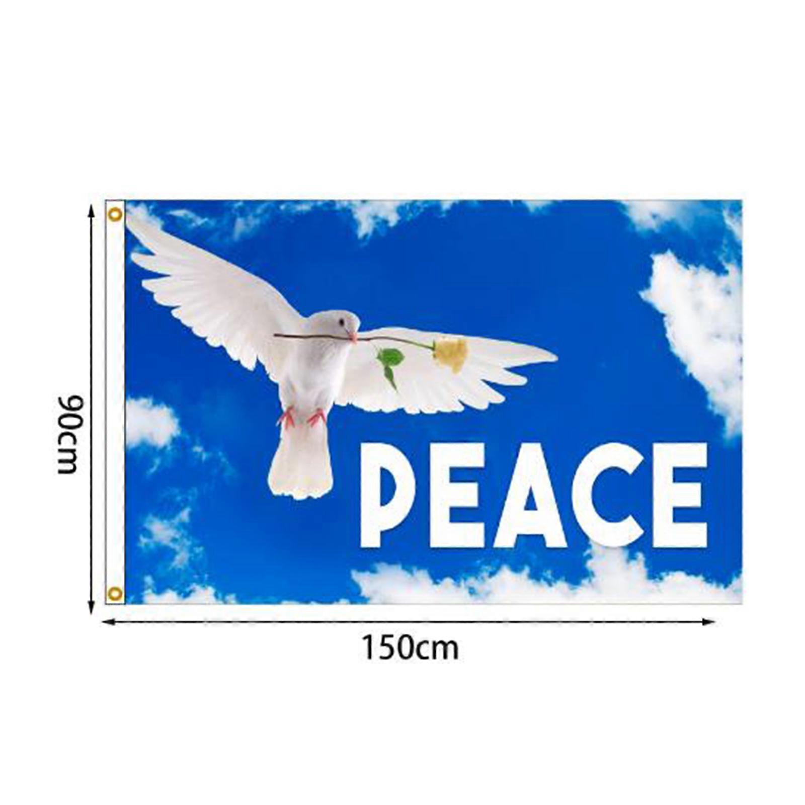 Peace Flag, Peace Dove World Peace Sign Symbol Flag For Patio Lawn Home ...