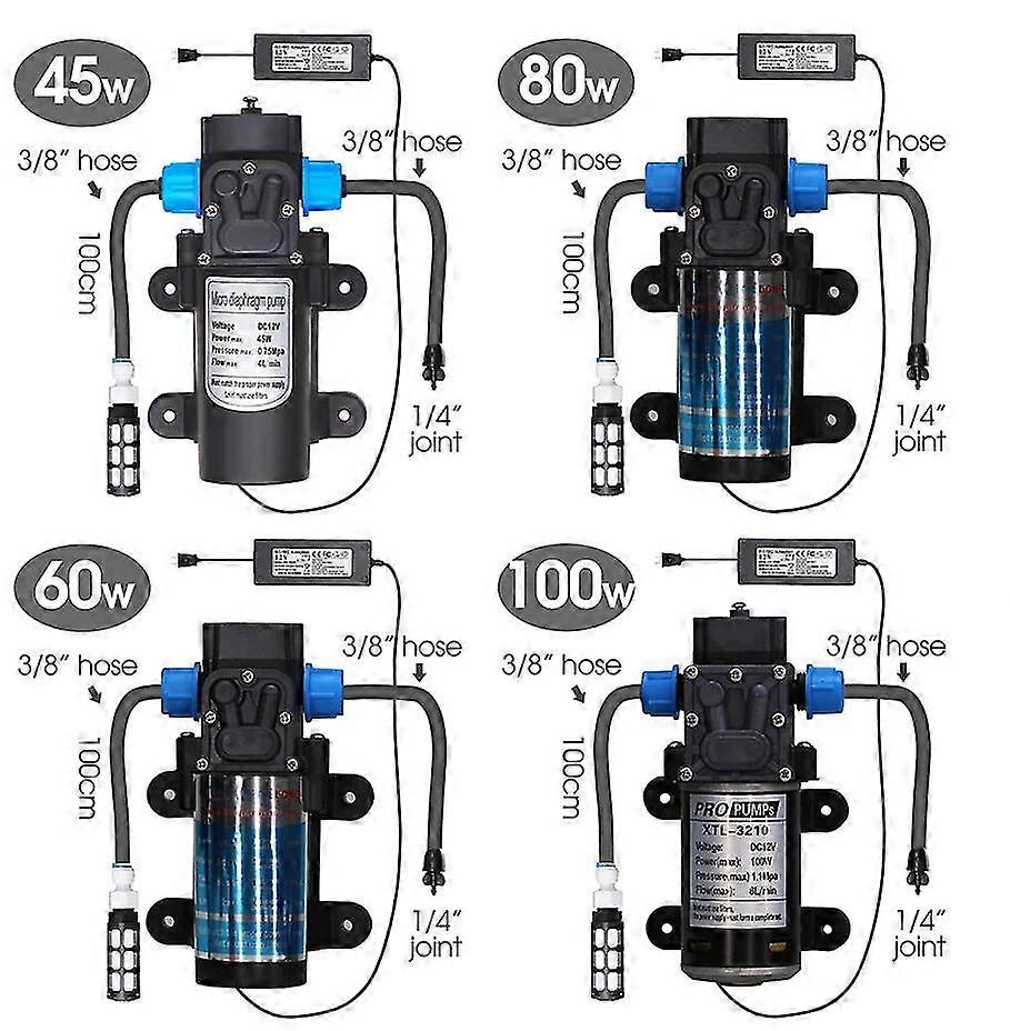 Excellent 45/60/80/100w Self-priming Pump Mist Spray Watering System ...